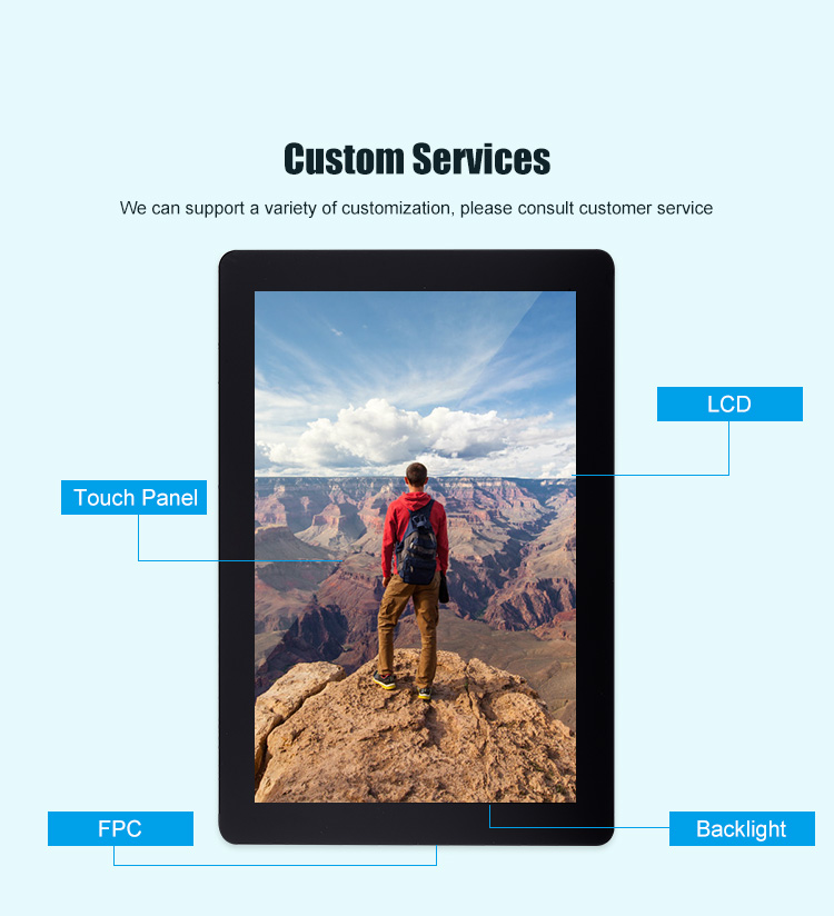 PV10103TD40D-C 10.1inch protrait screen, display for POS, logistic device display 1200x1920 ...